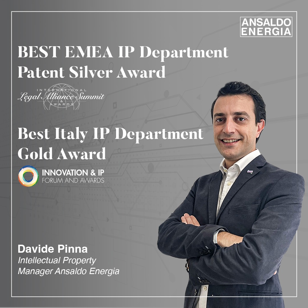 Ansaldo Energia awarded twice for Intellectual Property